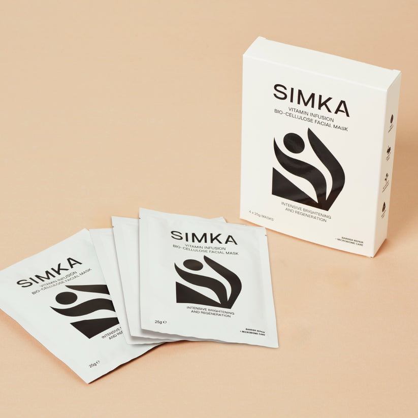 Vitamin Infusion Bio-Cellulose Facial Mask (4 Pack) – SIMKA